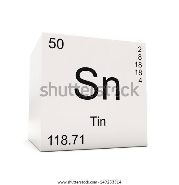 Cube Tin Element Periodic Table Isolated Stock Illustration 149253314 ...