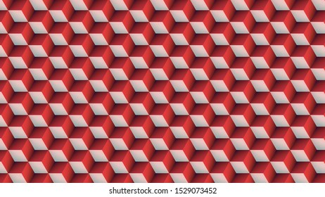 Cubes Background Red Block Shape Pattern Stock Illustration 1529073452 ...