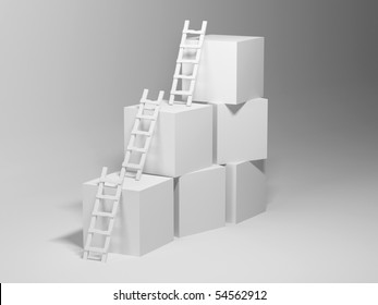 Cubes Ladders 3d Stock Illustration 54562912 | Shutterstock