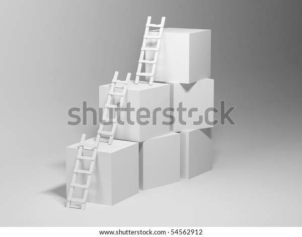 Cubes Ladders 3d Stock Illustration 54562912 | Shutterstock