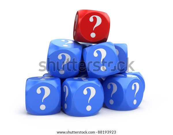 Cubes Question Marks Stock Illustration 88193923 | Shutterstock
