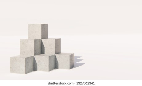 Cubic Stone Texture 3d Rendering Copyspace Stock Illustration ...