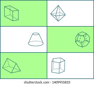 Cuboid Blunted Prism Shapes Triangular Pentangular Stock Illustration ...