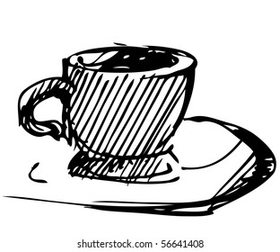 Sketch Cup Stock Vector (Royalty Free) 107492138 | Shutterstock