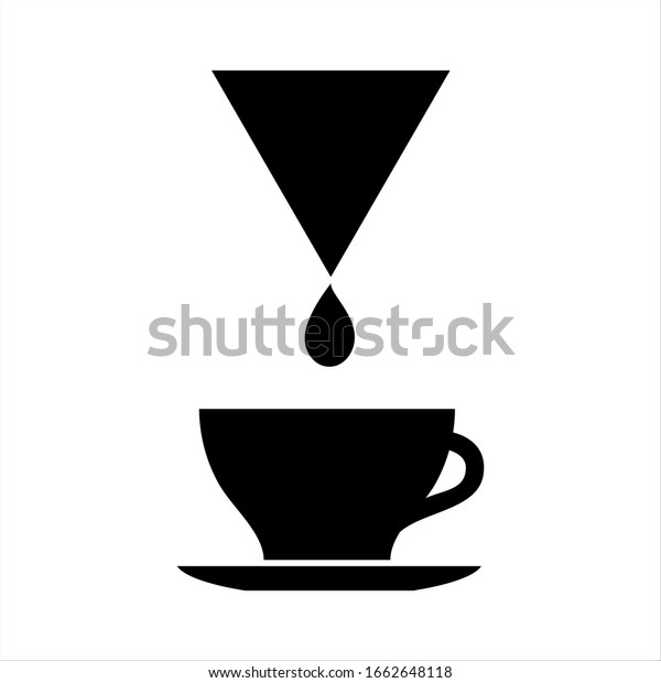 Cup Drip Coffee Icon Filter Coffee Stock Illustration 1662648118 ...