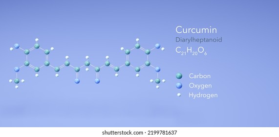 Curcumin Curcuma Molecular Structures 3d Model Stock Illustration ...