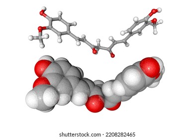 Curcumin E100 Molecular Structure Isolated On Stock Illustration ...