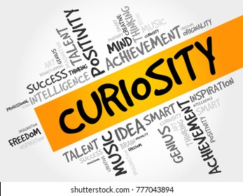 Curiosity Word Cloud Collage Creative Business Stock Illustration ...