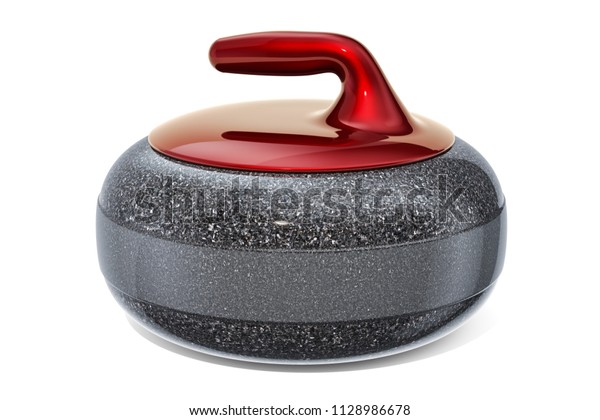 Curling Stone Closeup 3d Rendering Isolated Stock Illustration ...