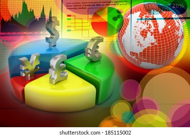 Currency Pie Chart Stock Illustration 185115002 | Shutterstock