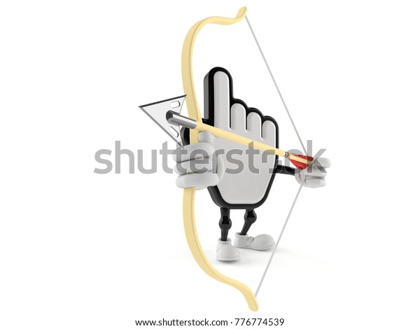 Cursor Character Aiming Bow Isolated On Stock Illustration 776774539 ...