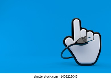Cursor Electric Plug Isolated On Blue Stock Illustration 1408225043 ...