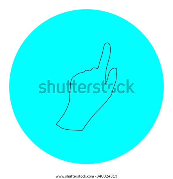 Cursor Hand Black Outline Flat Symbol 스톡 일러스트 340024313 | Shutterstock