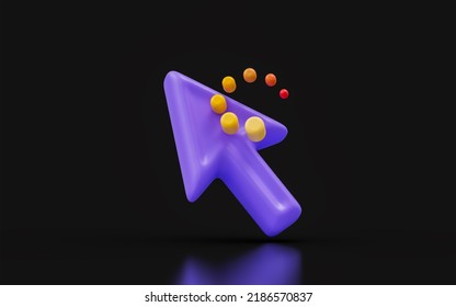Cursor Loading Sign On Dark Background Stock Illustration 2186570837 ...