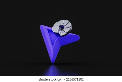 Cursor Loading Sign On Dark Background Stock Illustration 2186571101 ...