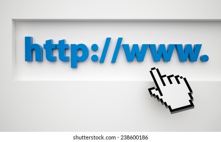 Cursor Pointing Url Concept 3d Render 스톡 일러스트 238600186 | Shutterstock