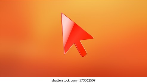 Cursor Red 3d Icon Stock Illustration 573062509 | Shutterstock