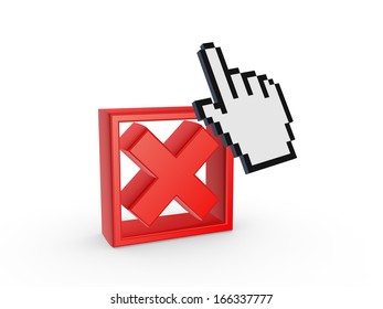 Cursor Red Cross Mark Stock Illustration 166337777 | Shutterstock