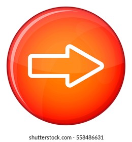 Cursor Right Icon Red Circle Isolated Stock Illustration 558486631 ...
