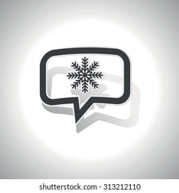 Curved Chat Bubble Snowflake Shadow On Stock Illustration 313212110 ...