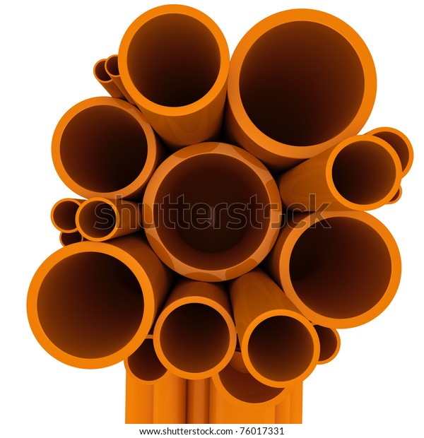 Curved Plastic Pipes Different Diameters Stock Illustration 76017331 ...