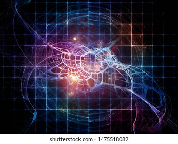 Curved Three Dimensional Geometry Structure Space Stock Illustration ...