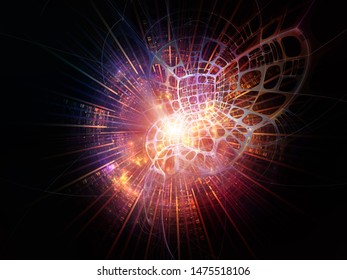 Curved Three Dimensional Geometry Structure Space Stock Illustration ...
