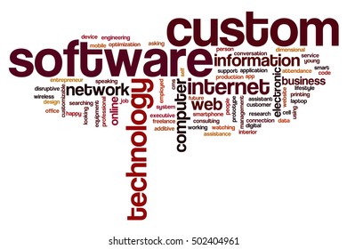 Custom Software Word Cloud Concept Stock Illustration 502404961 ...