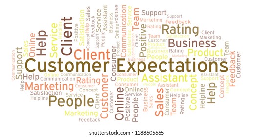 Customer Expectations Word Cloud Made Text 스톡 일러스트 1188605665 ...