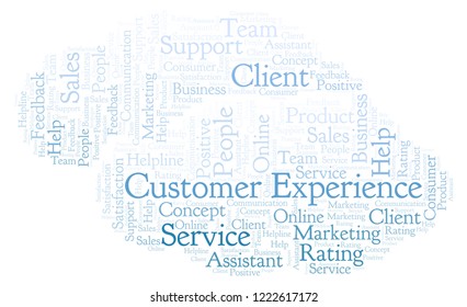 Customer Experience Word Cloud Stock Illustration 1222617172