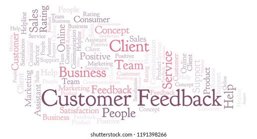 Customer Feedback Word Cloud Stock Illustration 1191398266 | Shutterstock