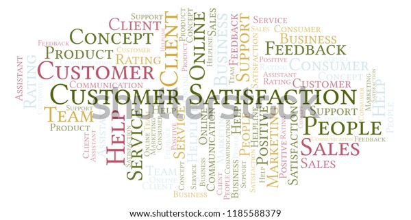 Customer Satisfaction Word Cloud Stock Illustration 1185588379 ...
