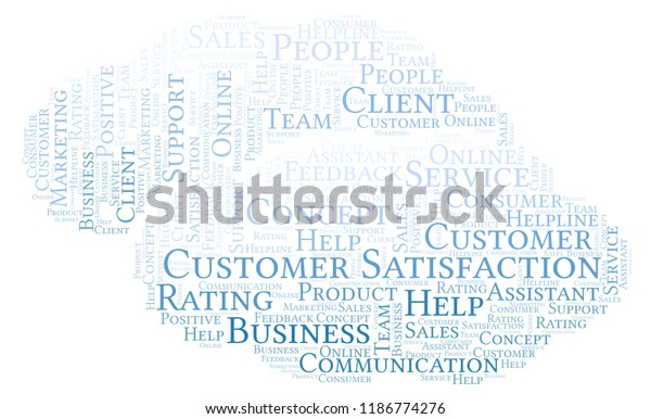 Customer Satisfaction Word Cloud Stock Illustration 1186774276