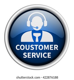 Customer Service Button Isolated Stock Illustration 422876227 ...