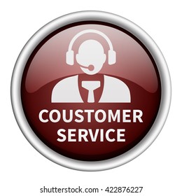 Customer Service Button Isolated Stock Illustration 422876227 ...