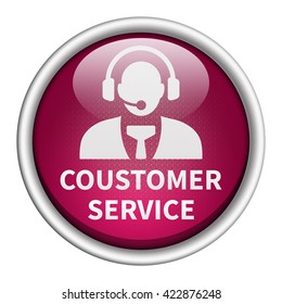 Customer Service Button Isolated Stock Illustration 422876227 ...