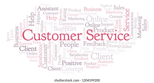 Customer Service Word Cloud Stock Illustration 1204199200 | Shutterstock