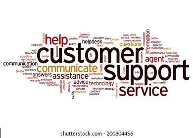 Customer Support Concept Word Cloud Background Stock Illustration ...