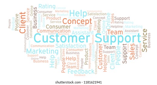 Customer Support Word Cloud Stock Illustration 1181621941 | Shutterstock