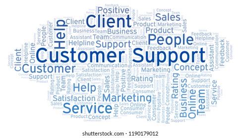 Customer Support Word Cloud Stock Illustration 1190179012 | Shutterstock