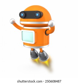 Cute Android Robot Flying Sky Stock Illustration 250608487 | Shutterstock