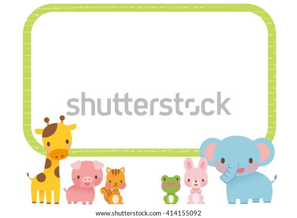 Cute Animals Message Space Stock Illustration 414155092 | Shutterstock