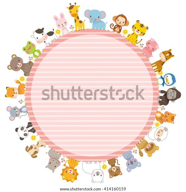 Cute Animals Message Space Stock Illustration 414160159 | Shutterstock
