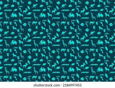 Cute Animals Repeating Pattern Illustration Stock Illustration ...