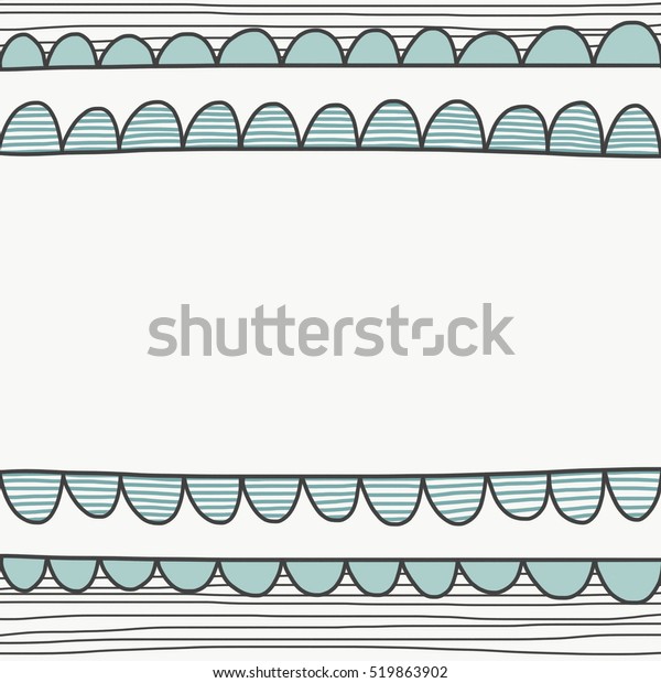 Cute Background White Blue Frame Pattern 스톡 일러스트 519863902 | Shutterstock