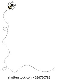 Cute Bee Frame Side Border Frame Stock Illustration 326750792 ...