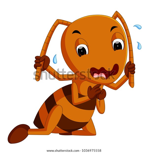 Cute Brown Ant Crying Stock Illustration 1036975558 | Shutterstock