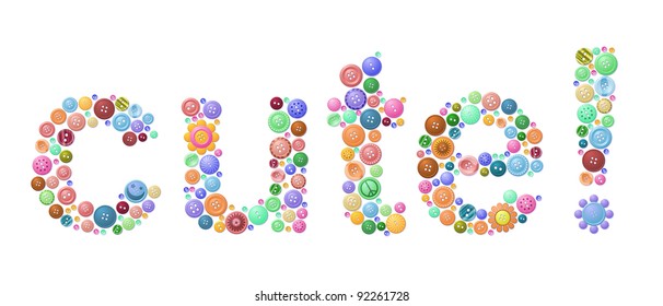 Cute Button Raster Stock Illustration 92261728 | Shutterstock