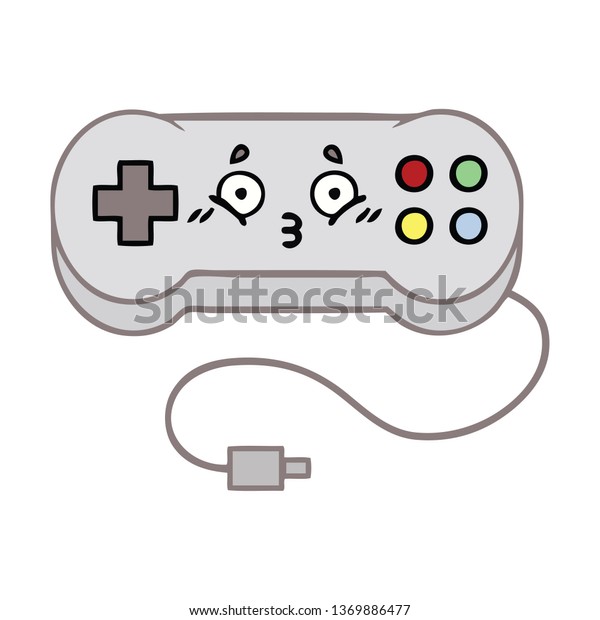 Cute Cartoon Game Controller Stock Illustration 1369886477 | Shutterstock