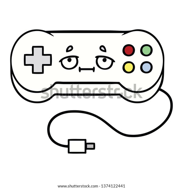 Cute Cartoon Game Controller Stock Illustration 1374122441 | Shutterstock